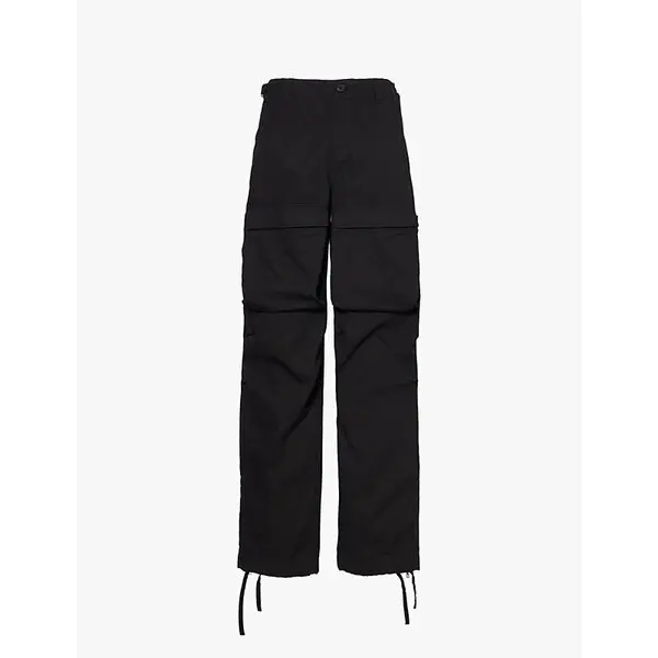 Givenchy Buckles Drawstring-cuffs Straight-leg Regular-fit Cotton Trousers