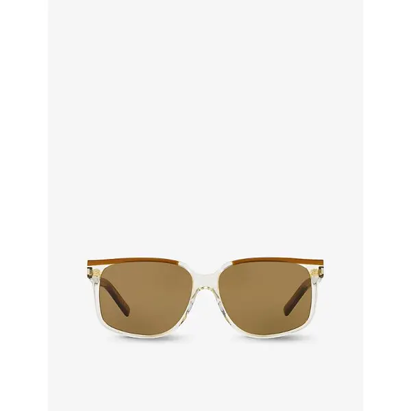Saint Laurent Sl599 Square-frame Sunglasses - Brown