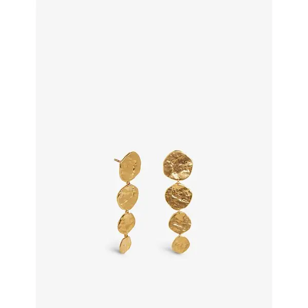 Monica Vinader Capri Drop Earrings - Yellow Gold