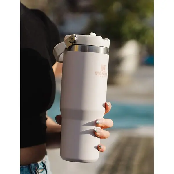 STANLEY Iceflow™ Flip-straw Stainless-steel Bottle - Rose Quartz