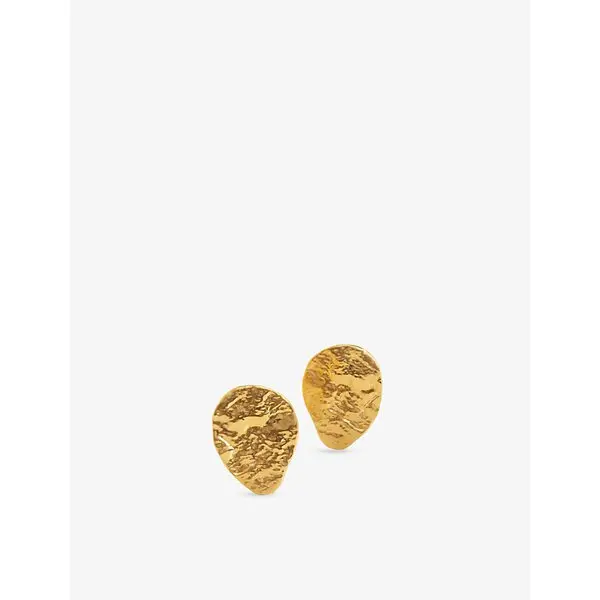 Monica Vinader Capri Teardrop Stud Earrings - Yellow Gold