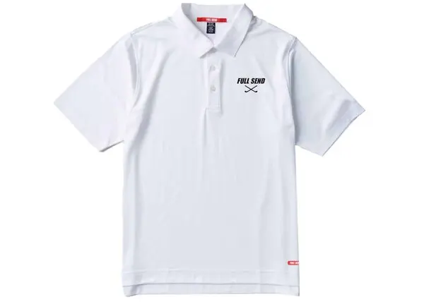 FULL SEND Albatross Golf Polo Shirt - White