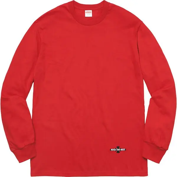 Supreme Independent Fuck The Rest Long Sleeve Tee Shirt - Red