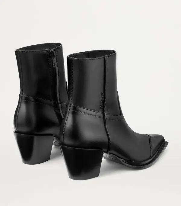 JIMMY CHOO Cece 60 Leather Ankle Boots - Black