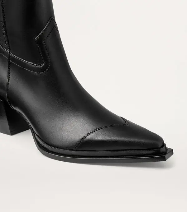 JIMMY CHOO Cece 60 Leather Ankle Boots - Black