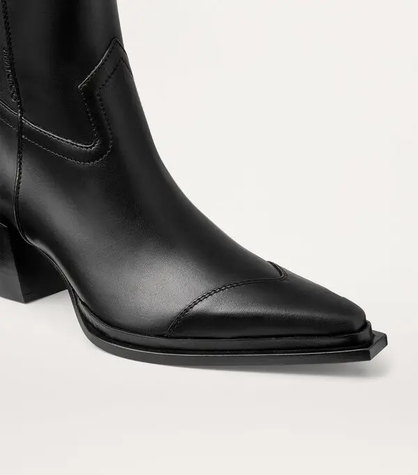 JIMMY CHOO Cece 60 Leather Ankle Boots - Black