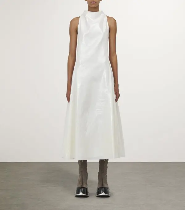 Alexander McQueen Silk-blend Tarpaulin Midi Dress