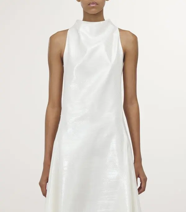 Alexander McQueen Silk-blend Tarpaulin Midi Dress