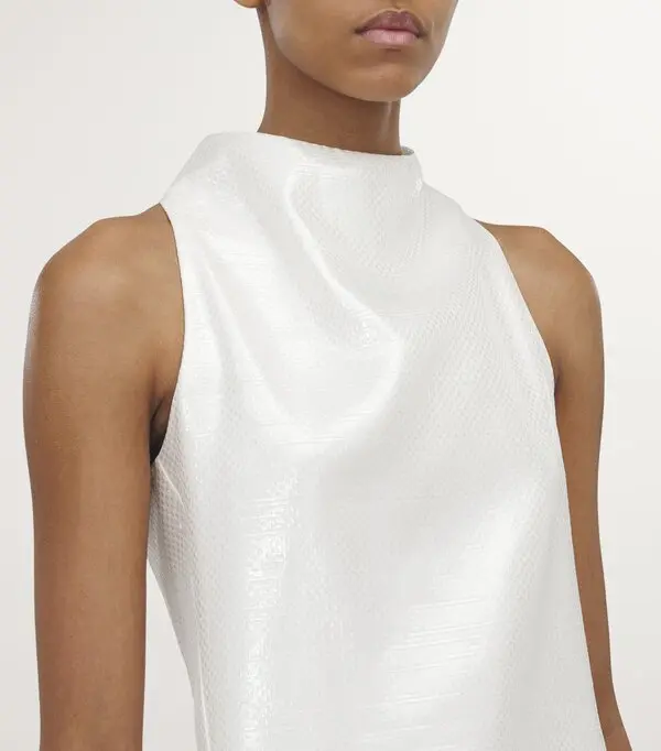 Alexander McQueen Silk-blend Tarpaulin Midi Dress