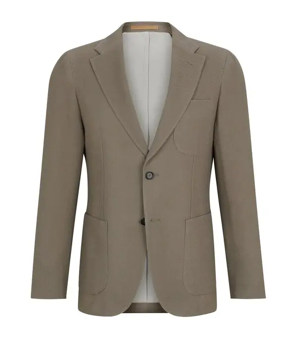 BOSS Virgin Wool-cotton Slim Blazer