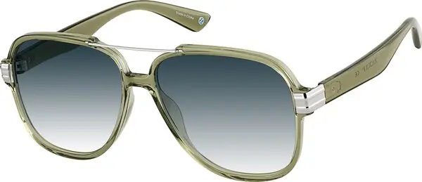 Zenni Aviator Full Rim Frame Sunglasses - Green