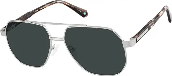 Zenni Aviator Full Rim Frame Sunglasses - Silver