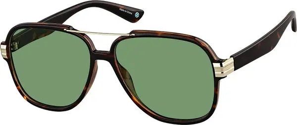 Zenni Aviator Full Rim Frame Sunglasses - Tortoiseshell