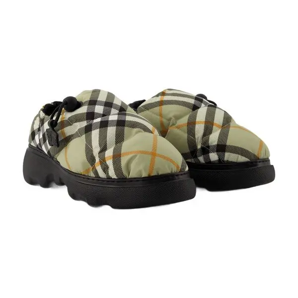 サンダル・ミュール Burberry Pillow Low Mules - Burberry - Nylon - Multicolor Burberry Pillow Low Mules - Grey - 43% Off | Editorialist