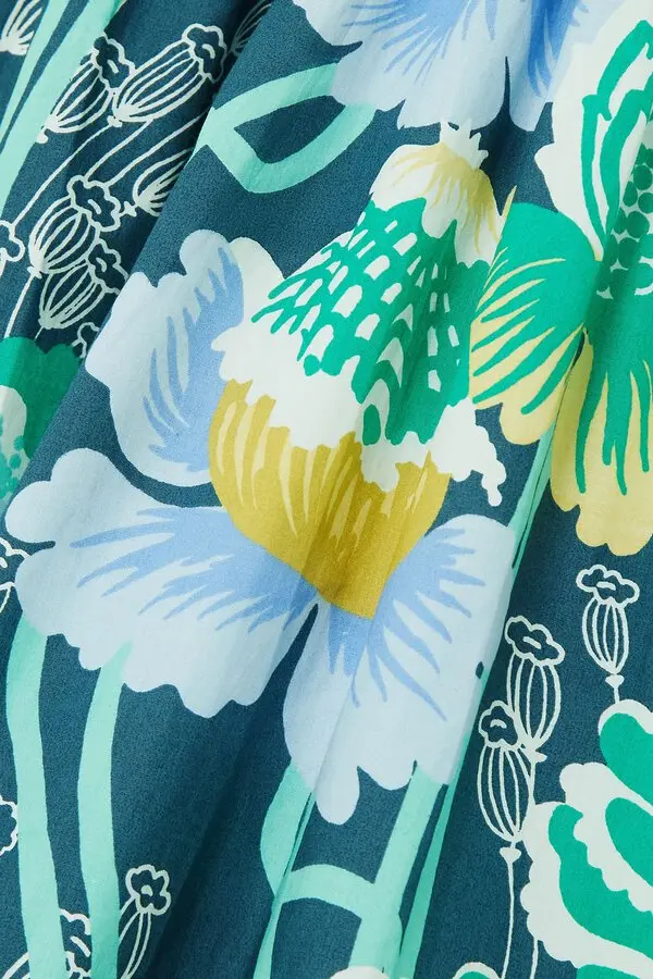 EMPORIO SIRENUSE Loretta Floral-print Cotton-poplin Midi Dress