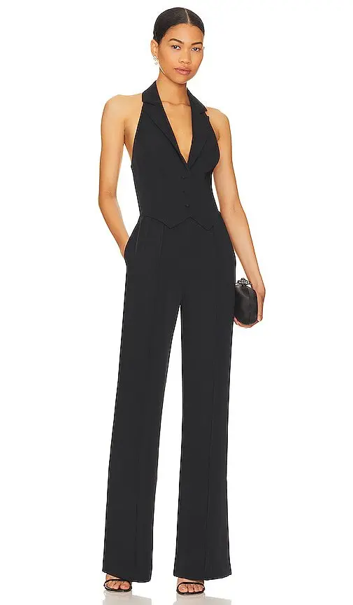 LOVERS AND FRIENDS Halterneck Jumpsuit - Black
