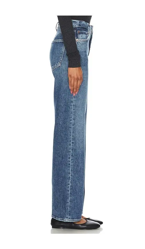 AGOLDE Harper Mid Rise Relaxed Straight Jeans - Denim-medium