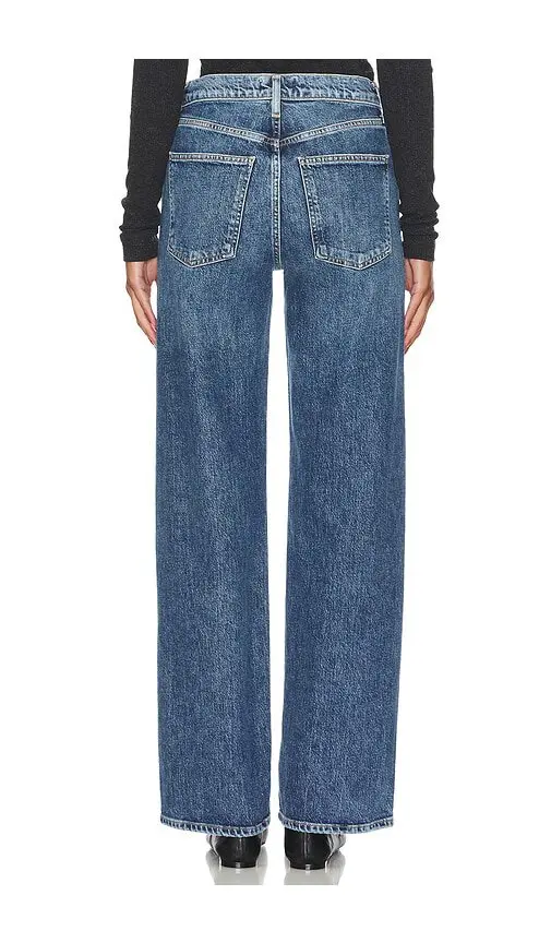 AGOLDE Harper Mid Rise Relaxed Straight Jeans - Denim-medium