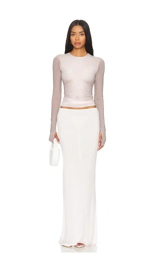 AFRM Kaylee Mesh Top - Nude Illusion