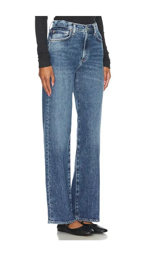 AGOLDE Harper Mid Rise Relaxed Straight In Blue - Fix