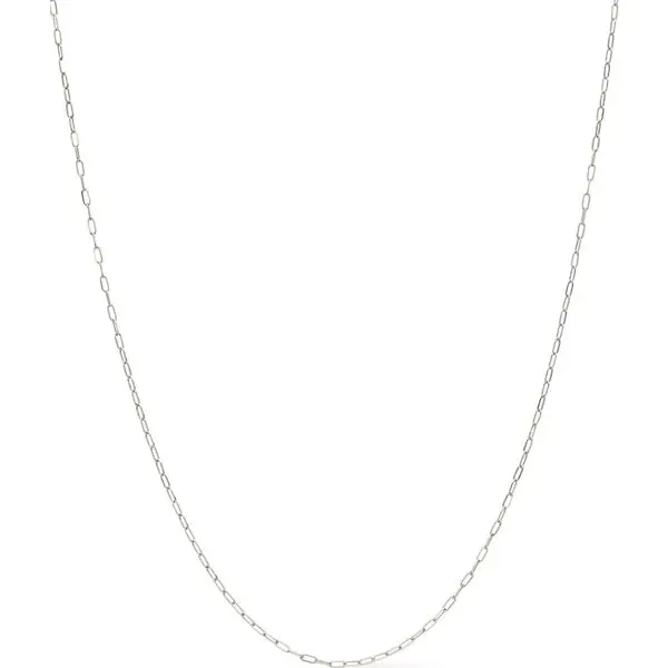 ANA LUISA 10k Recycled Solid Paperclip Necklace - White Gold
