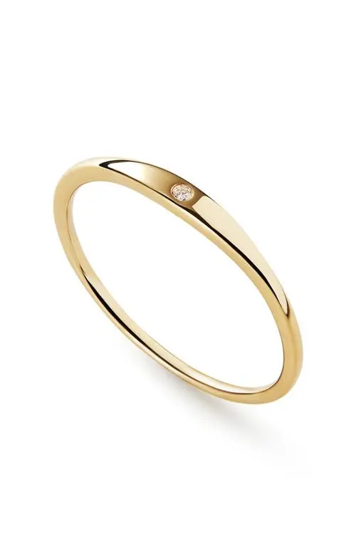ANA LUISA Diamond Signet Ring - Gold