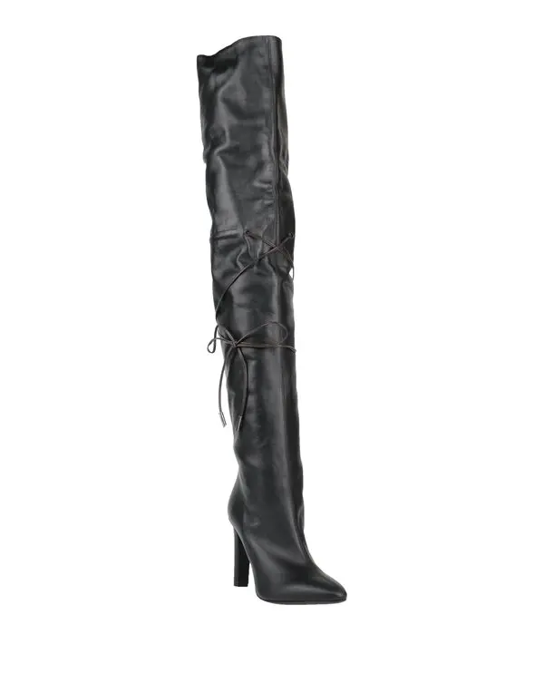 MANILA GRACE Leather Over-the-knee Boots