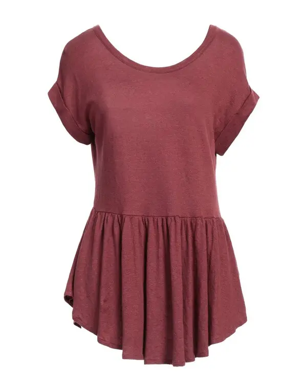 Majestic Filatures Jersey T-shirt With Scoop Neck - Brick