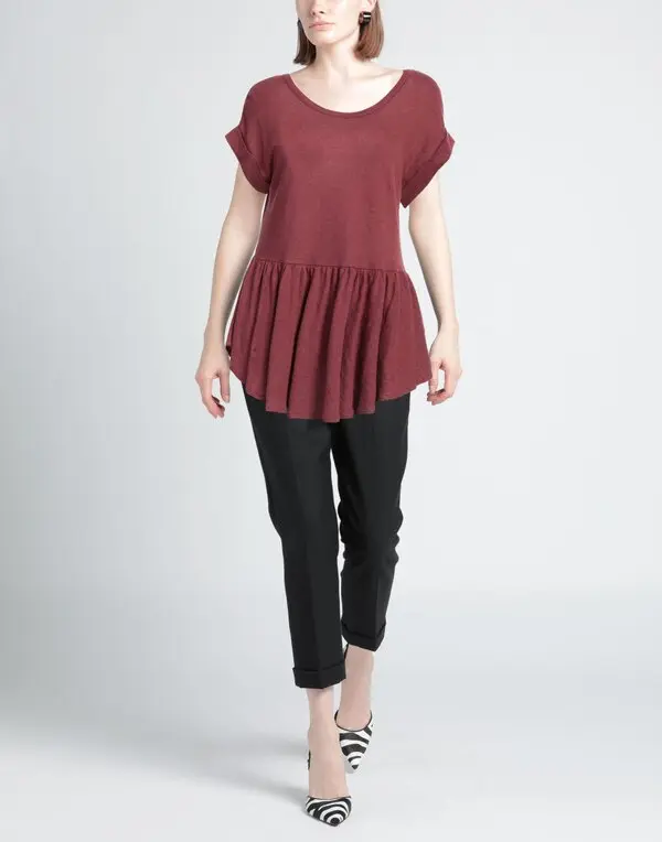 Majestic Filatures Jersey T-shirt With Scoop Neck - Brick