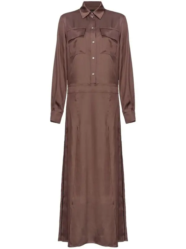 Pinko Long-sleeve Maxi Shirt Dress