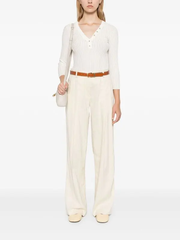 Elisabetta Franchi Ribbed Knit Jumper - White