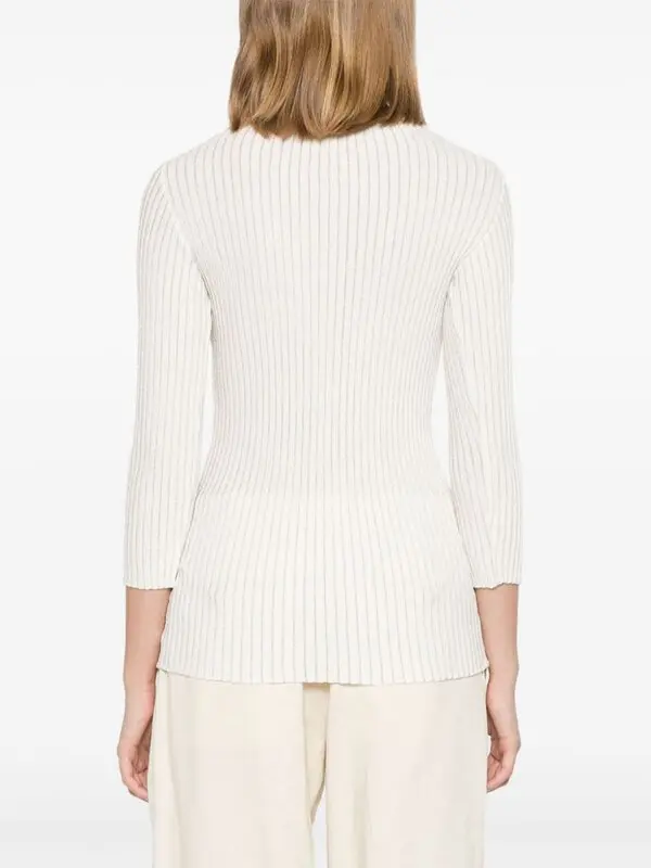 Elisabetta Franchi Ribbed Knit Jumper - White