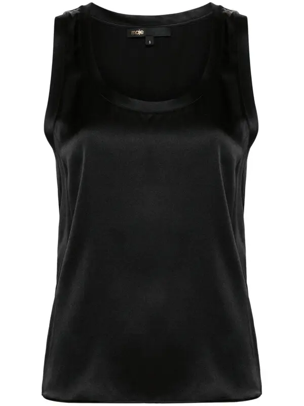 Maje Silk Tank Top - Black