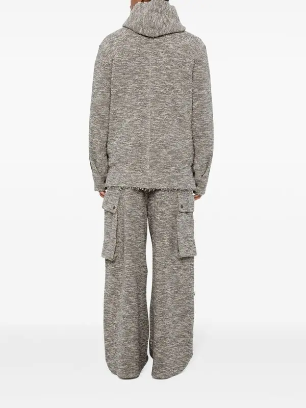 Alanui Raw-edge Mélange Cotton Overshirt