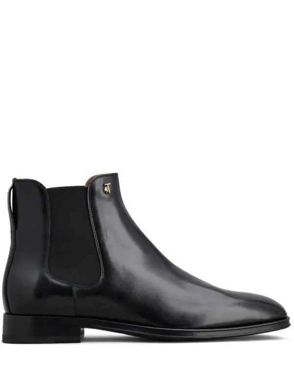 TOD'S Logo-plaque Leather Ankle Boots