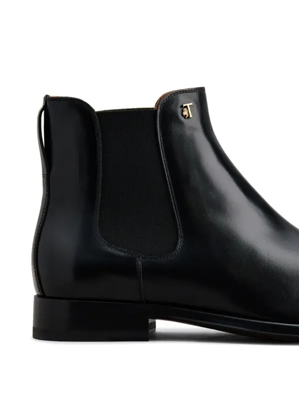 TOD'S Logo-plaque Leather Ankle Boots