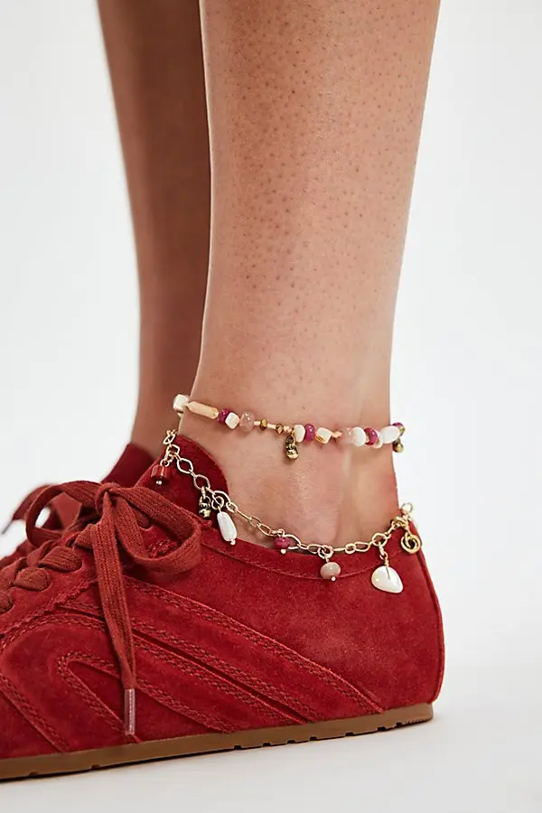 ARIANA OST Something Sweet Anklet - Red/pearl