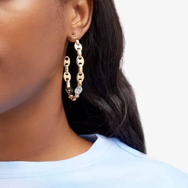 Rabanne Logo Hoop Earrings