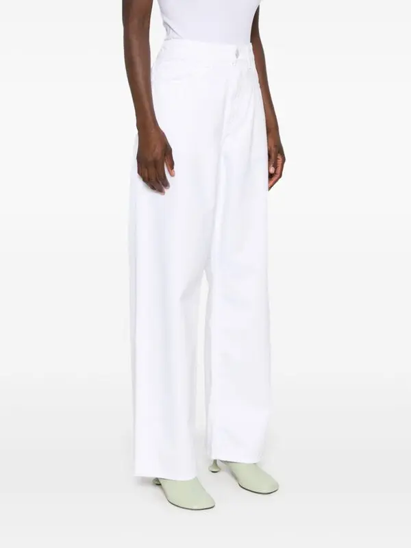 RÓHE Low-rise Wide-leg Jeans - White