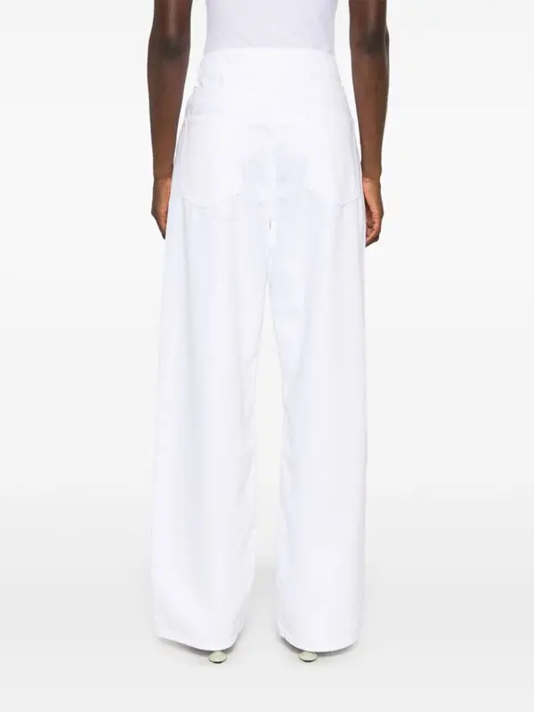 RÓHE Low-rise Wide-leg Jeans - White