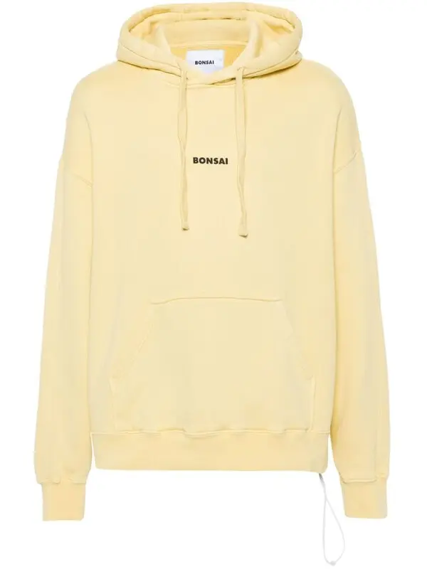 BONSAI Logo-print Hoodie - Yellow