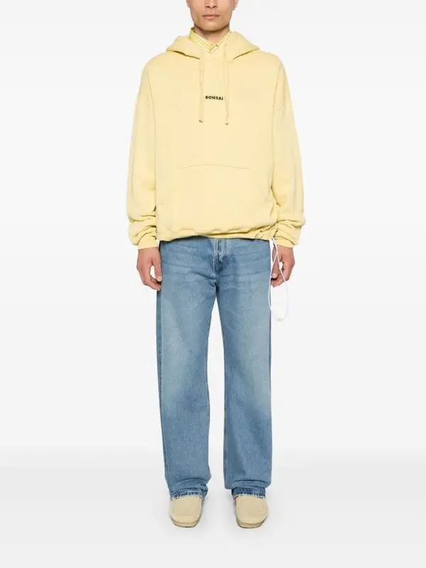 BONSAI Logo-print Hoodie - Yellow