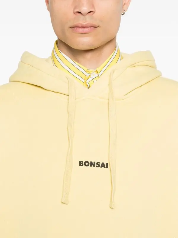 BONSAI Logo-print Hoodie - Yellow