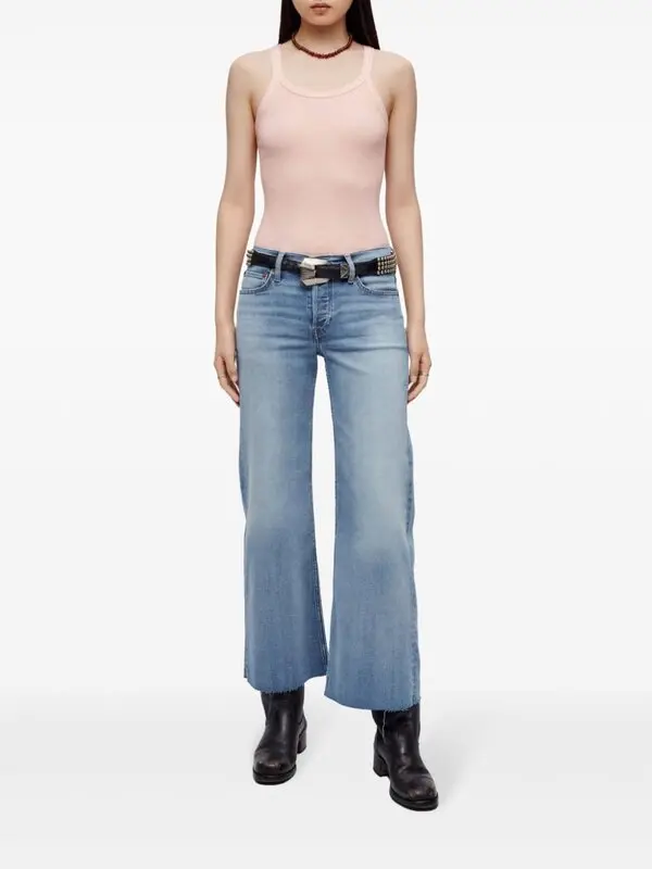 RE/DONE Mid-rise Wide Cropped Jeans - Blue