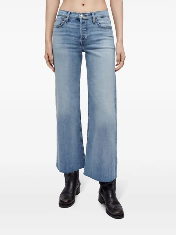 RE/DONE Mid-rise Wide Cropped Jeans - Blue