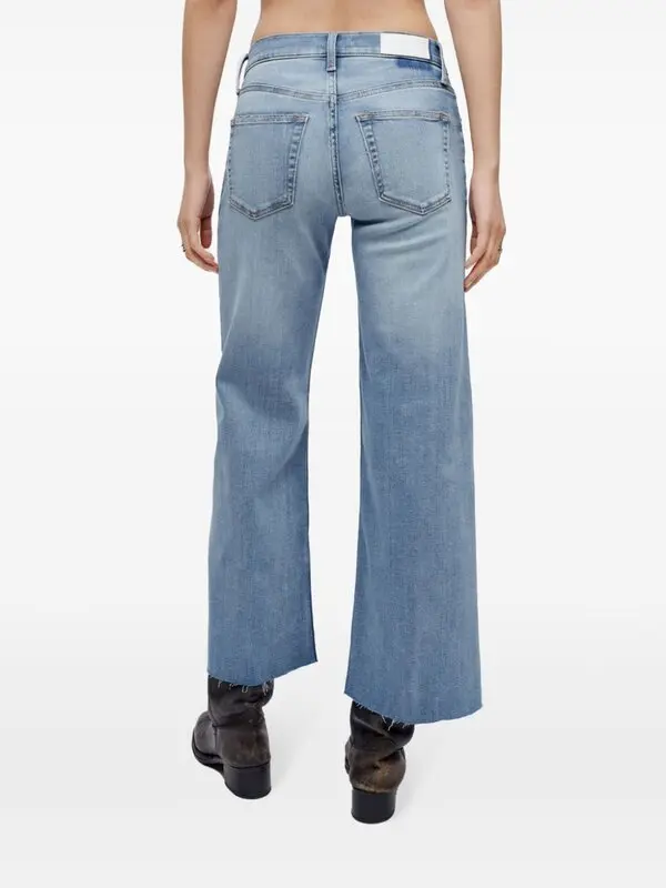 RE/DONE Mid-rise Wide Cropped Jeans - Blue