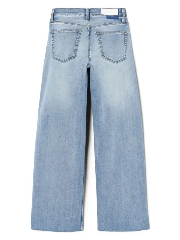 RE/DONE Mid-rise Wide Cropped Jeans - Blue