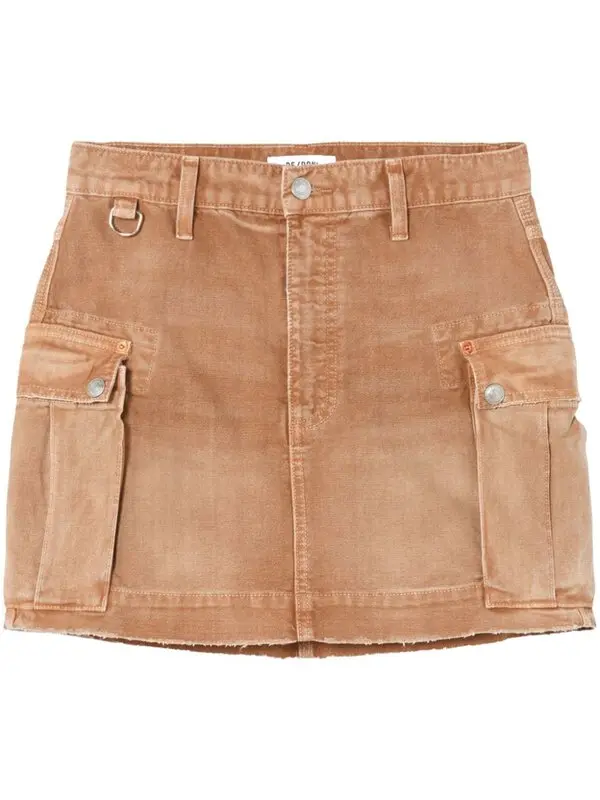 RE/DONE Cargo Denim Mini Skirt