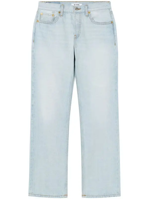 RE/DONE Easy Straight Cropped Jeans