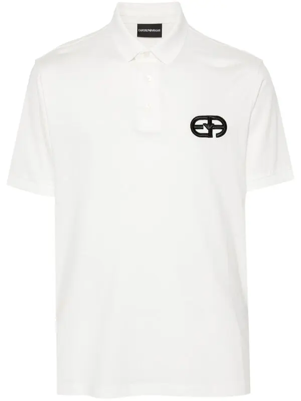 Emporio Armani Asv Jersey Polo Shirt - White